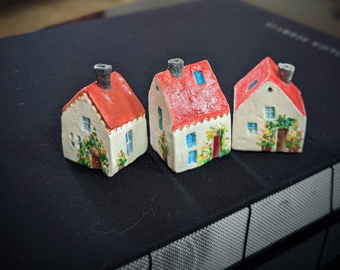 Hand Painted Pottery House Porcelain Houses Little Cottage - Etsy