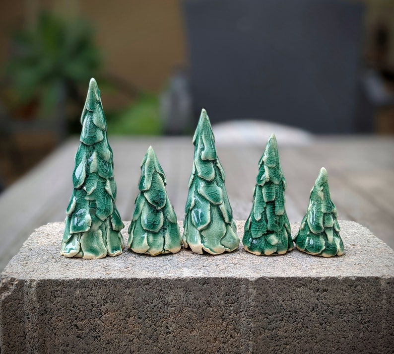 Mini Clay Tree Small Holiday Trees Christmas Miniature | Etsy