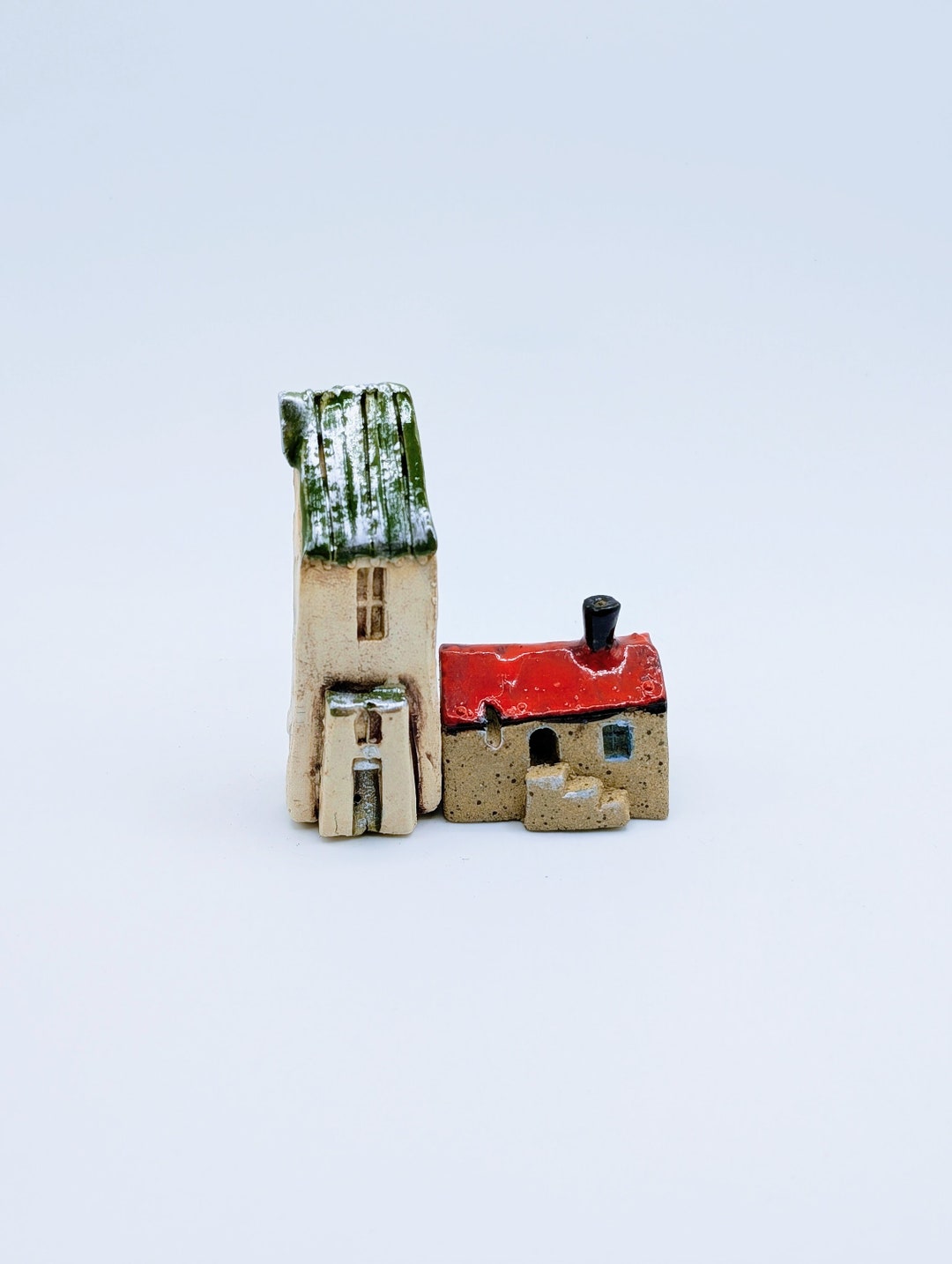 Pottery Houses, Small Houses, Tiny Clay House, Terrarium Decor, Mini ...
