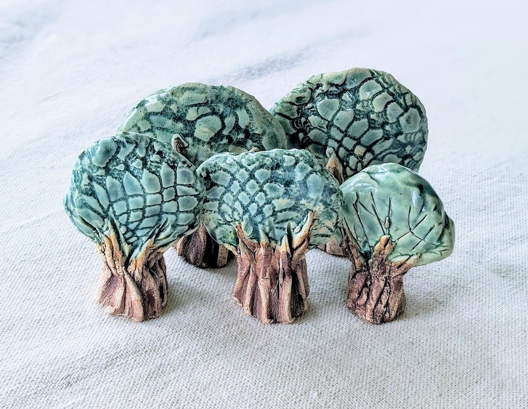 Mini Clay Tree, Pottery Trees, Ceramic Tree, Miniature Fairy Trees ...