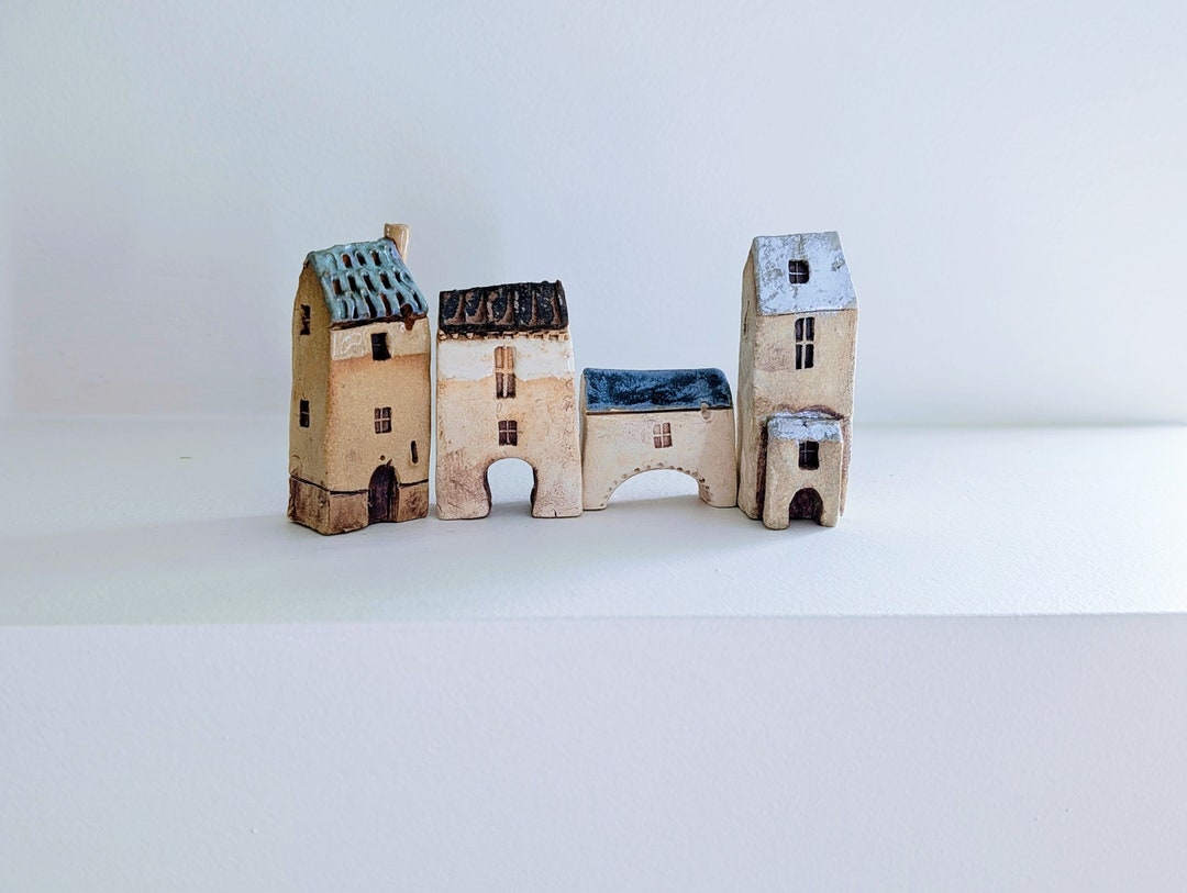 Small Houses, Pottery House SET, Mini Clay House, Housewarming Gift ...