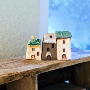 Set-mini Pottery Houses Ceramic House Little Houses Terrarium Garden ...