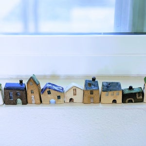 Pottery Houses 6-SET, Small Houses, Handmade Clay Buildings, Mini ...