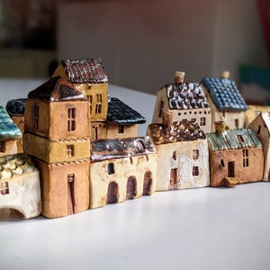 Pottery Houses, Miniature Ceramic Houses, Great Gift, Small Houses ...