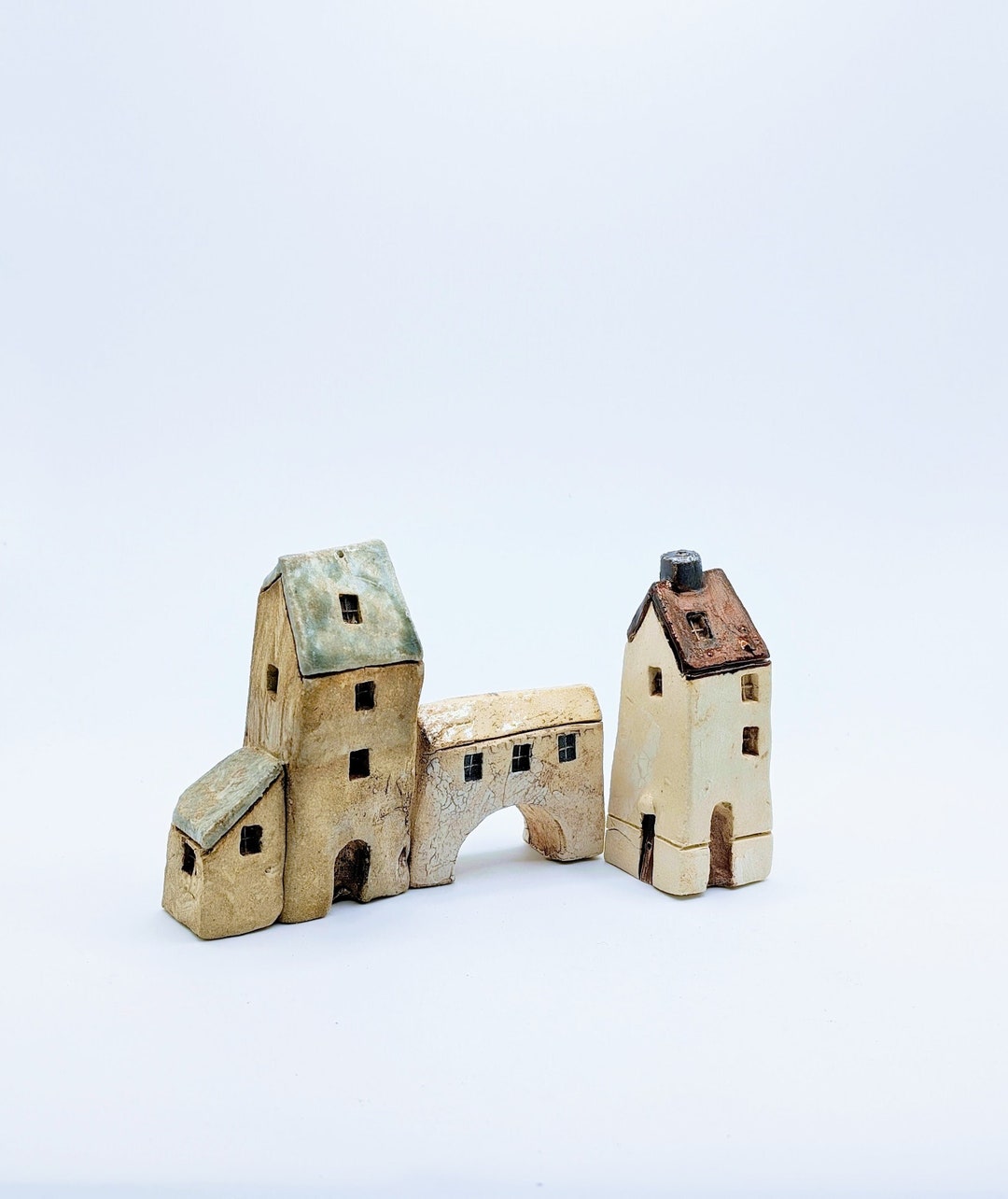 Pottery Houses, Small Houses, Tiny Clay House, Terrarium Decor, Mini ...