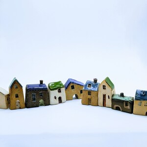 Pottery Houses 6-SET, Small Houses, Handmade Clay Buildings, Mini ...
