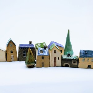 Pottery Houses 6-SET, Small Houses, Handmade Clay Buildings, Mini ...