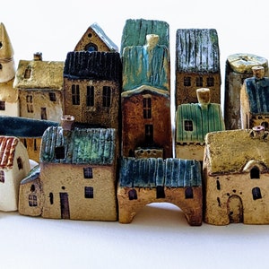 Pottery Houses, Small Houses, Tiny Clay House, Terrarium Decor, Mini ...