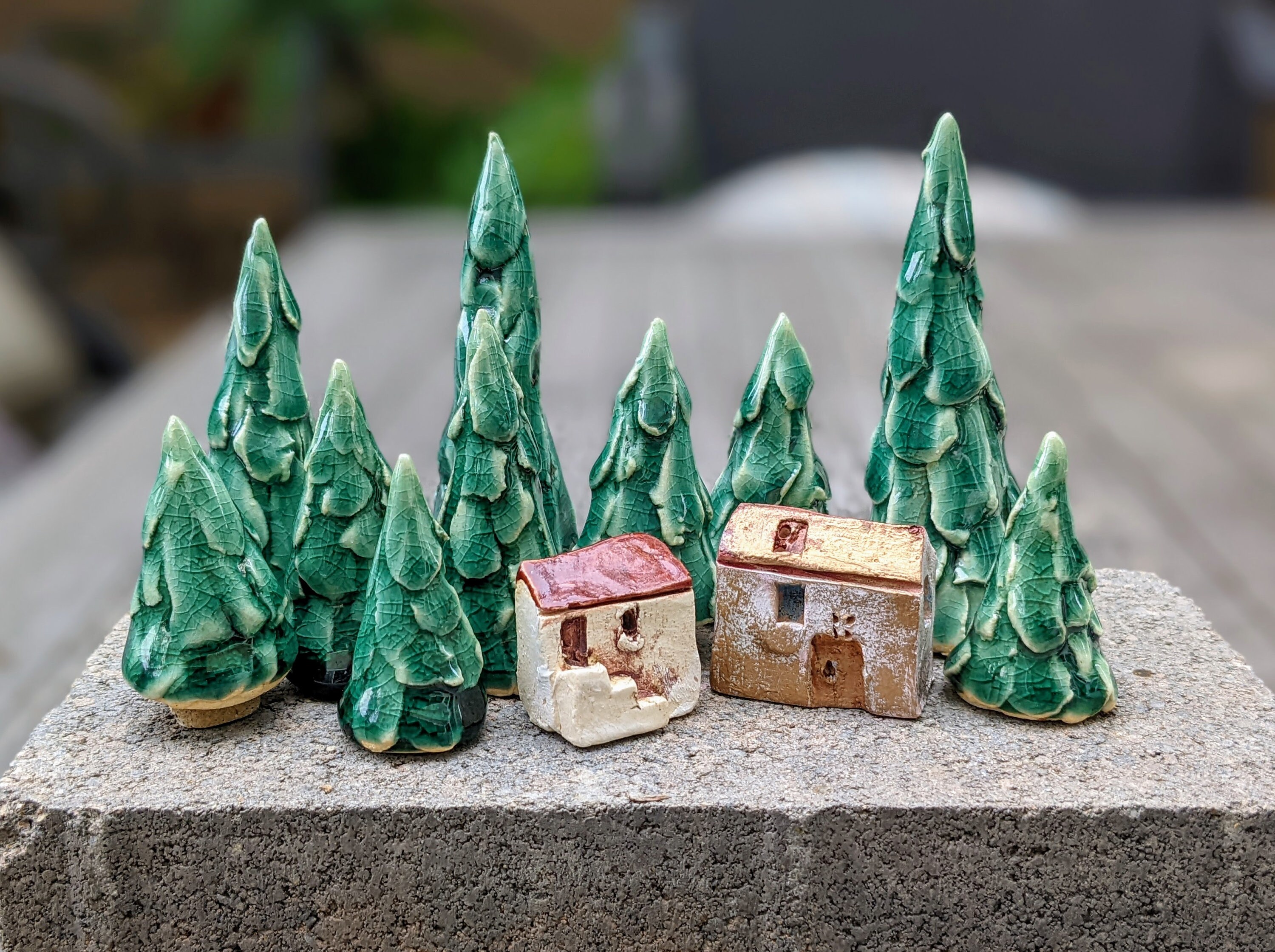 Mini Clay Tree Small Holiday Trees Christmas Miniature | Etsy