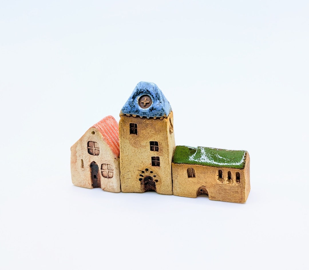 Pottery House SET, Small Houses, Tiny Clay House, Valentine's Gift ...