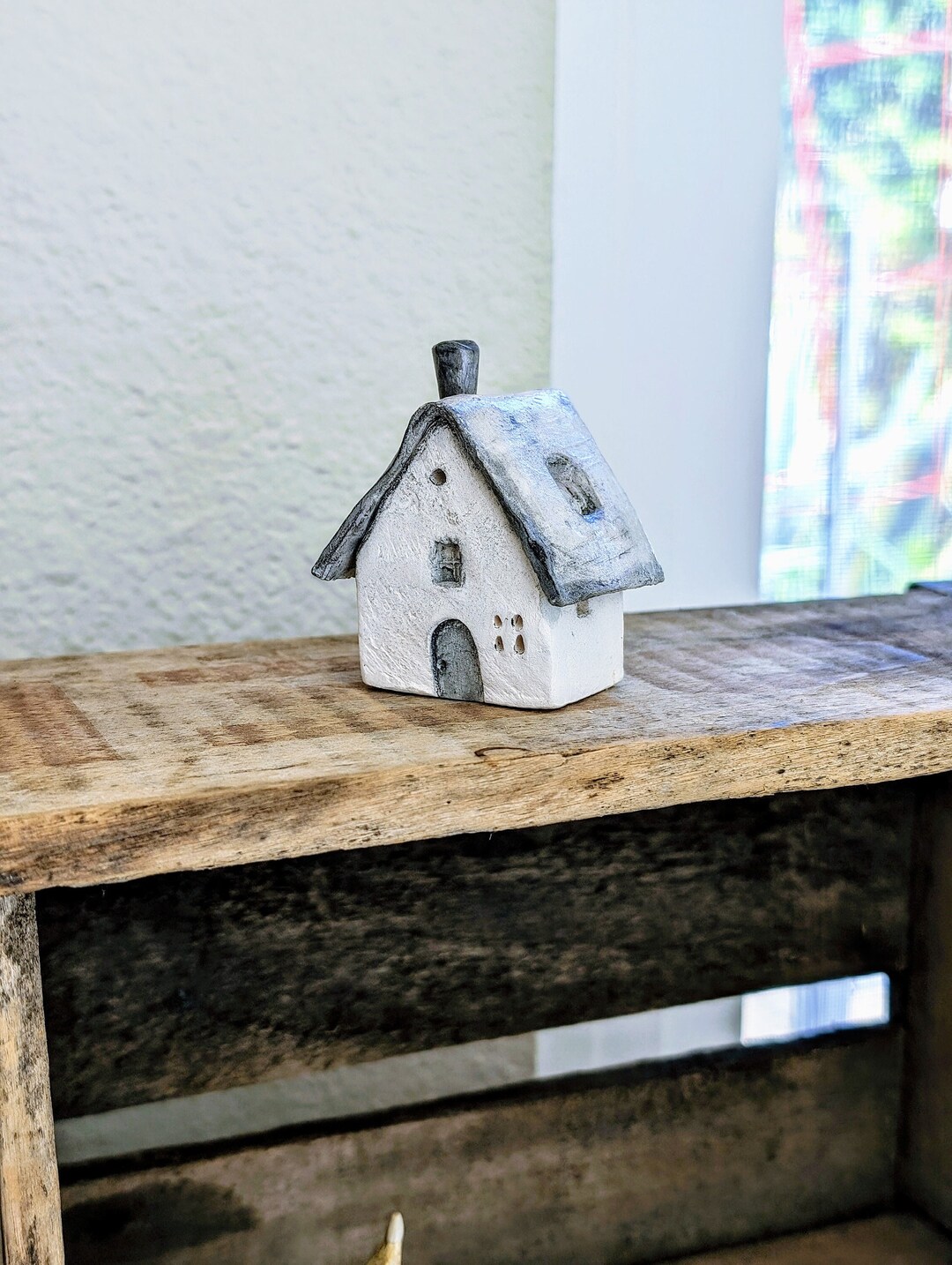 Handpainted Pottery House Mini Porcelain Houses Fairy House English ...