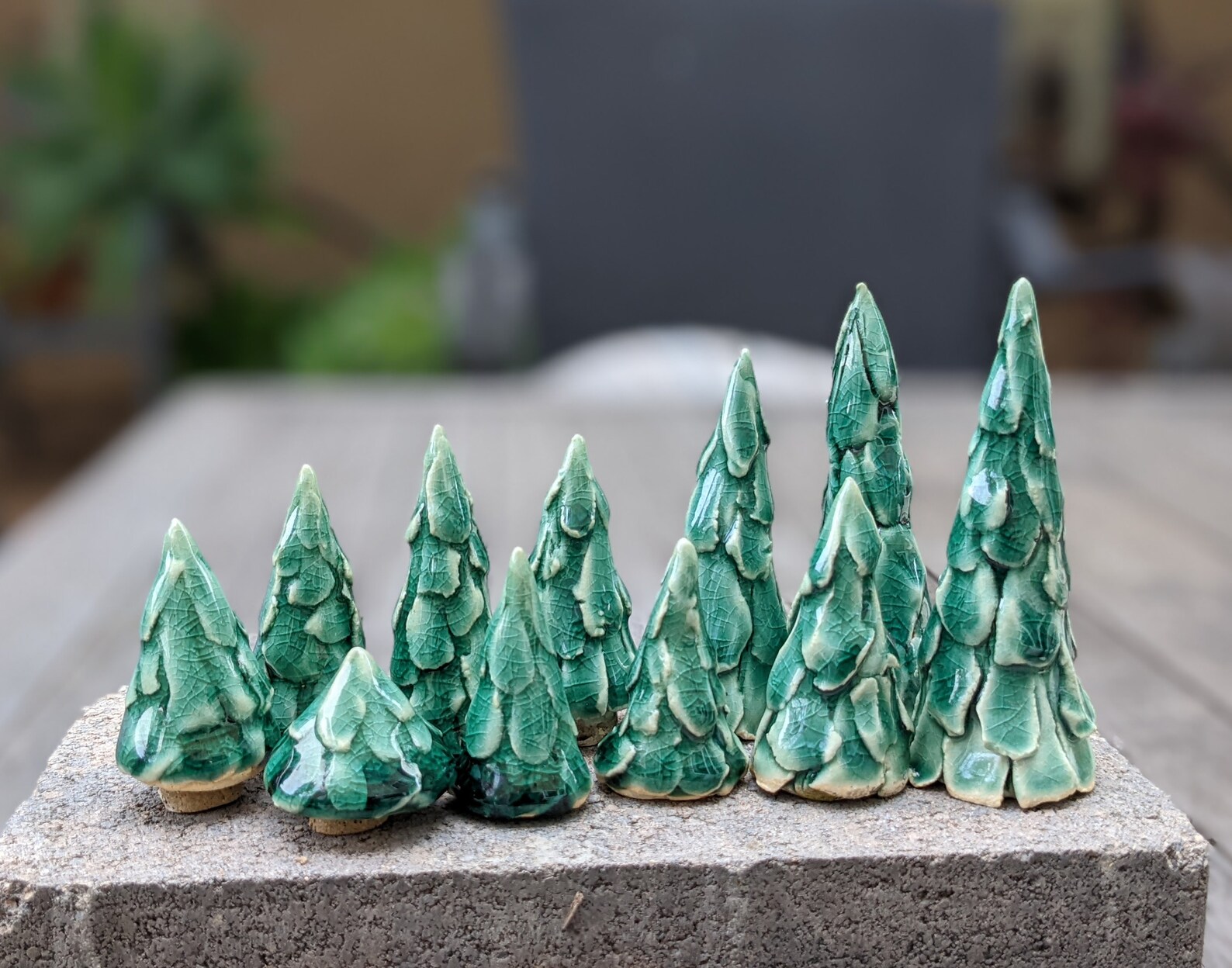 Mini Clay Tree Small Holiday Trees Evergreen Christmas - Etsy