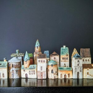 Mini Pottery Houses Ceramic House Little Houses Terrarium Garden Decor ...
