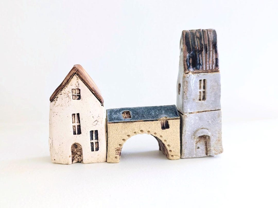 Pottery Houses SET, Small Houses, Tiny Clay House, Terrarium Pottery ...