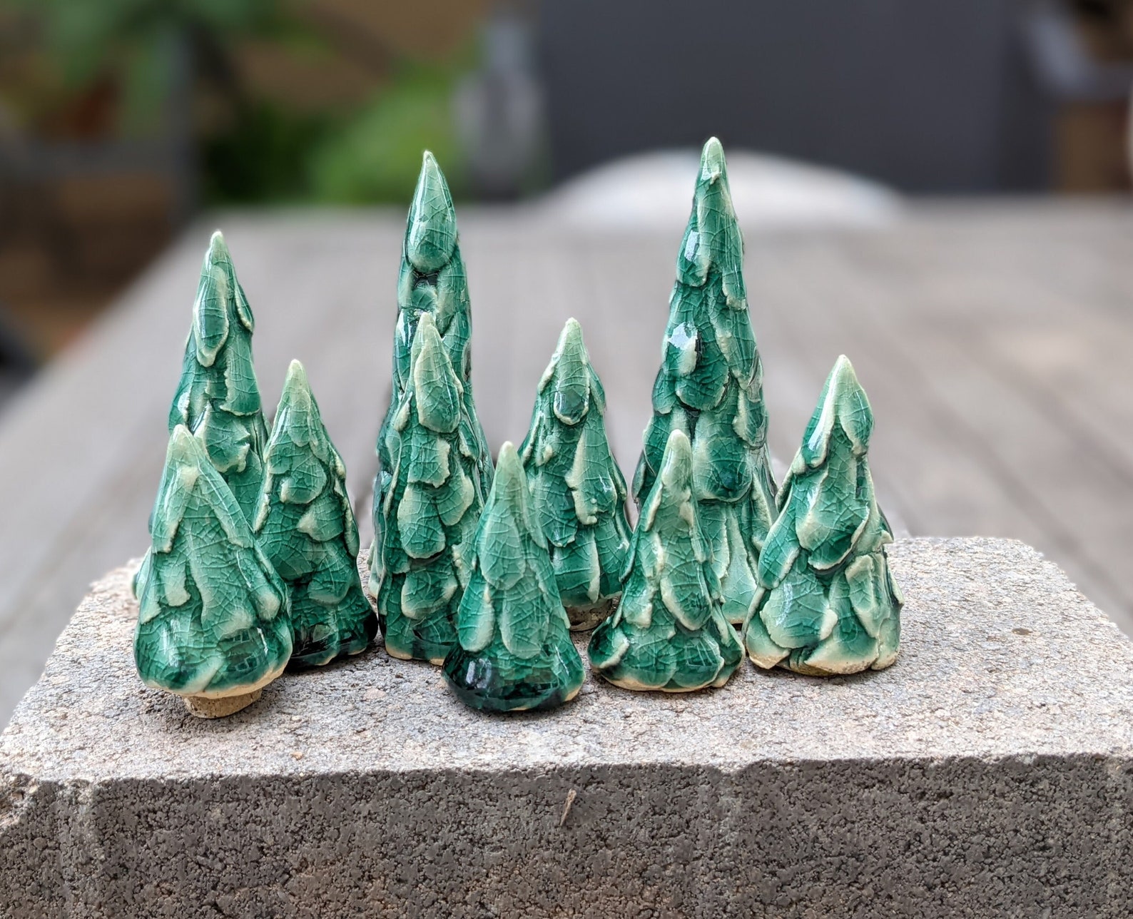Mini Clay Tree Small Holiday Trees Evergreen Christmas - Etsy