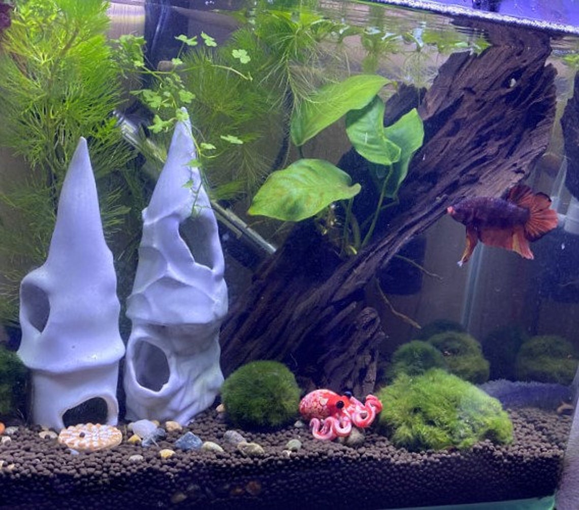 Natural Aquarium Decoration Ceramic Fish Tank Decor | Etsy