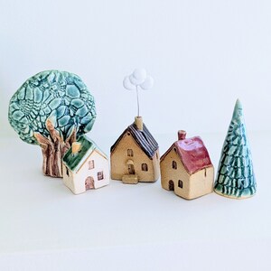 Pottery Houses, Small Houses, Tiny Clay House, Terrarium Pottery Decor ...