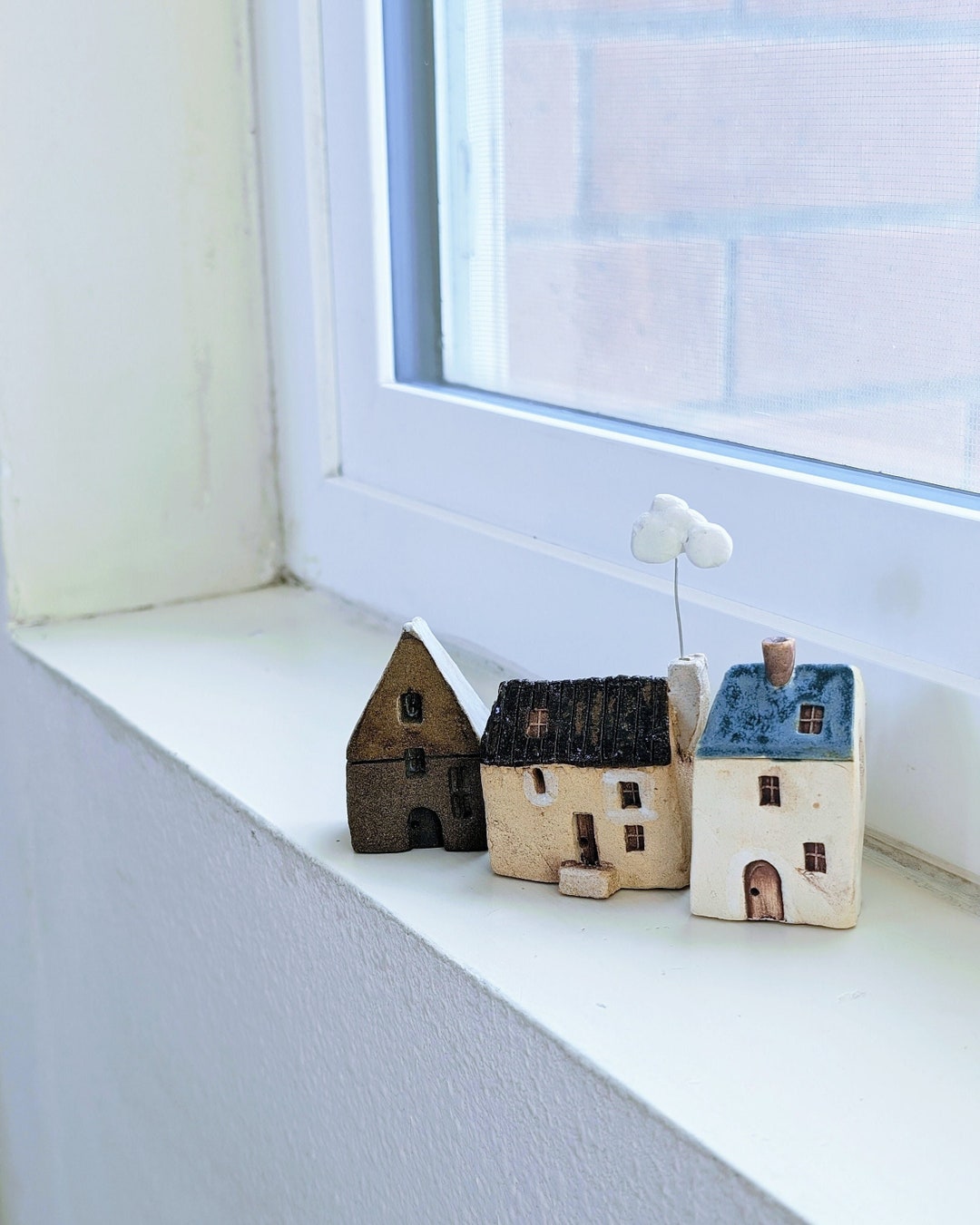 Pottery Houses, Small Houses, Tiny Clay House, Terrarium Pottery Decor ...