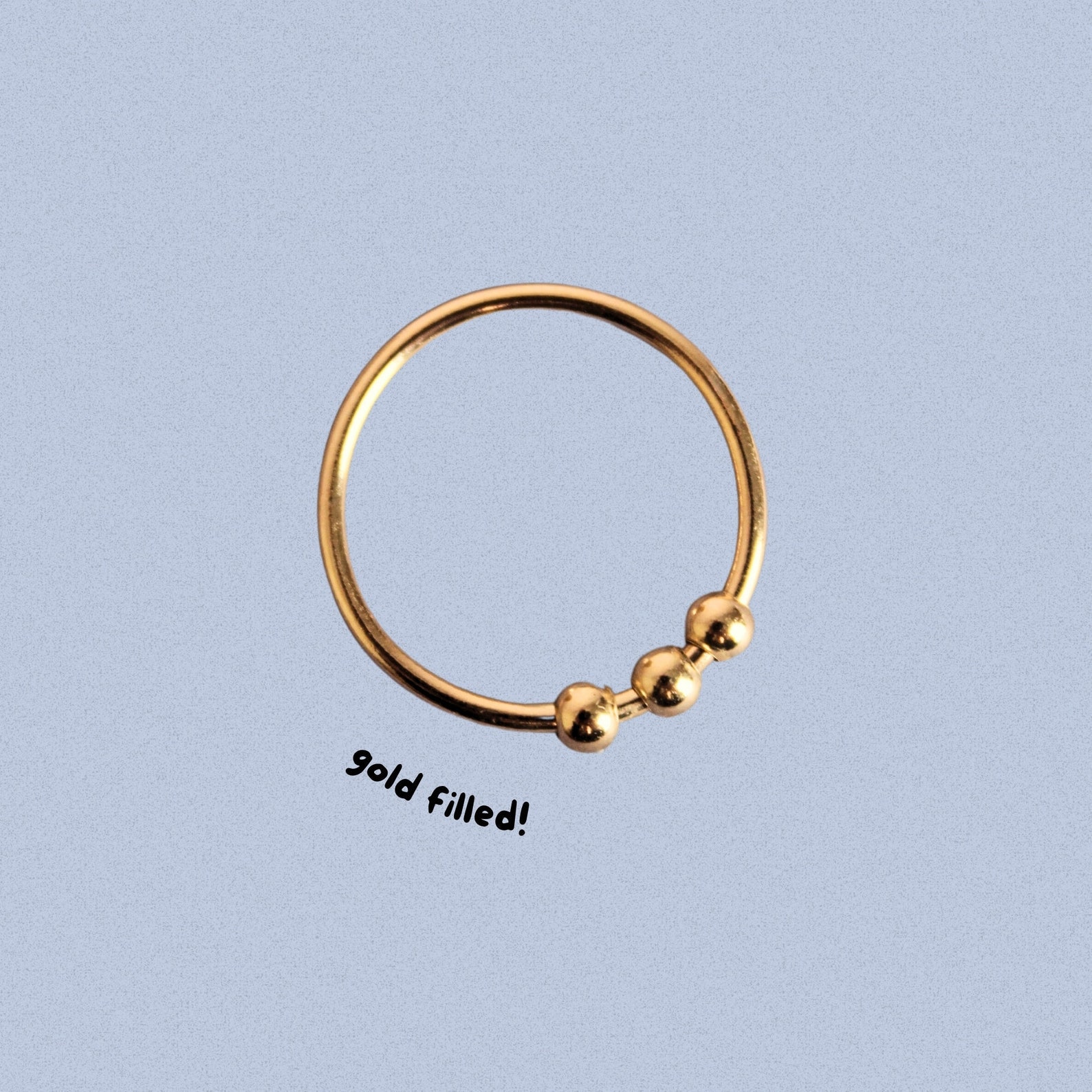 14k Gold Filled Spinner Ring: Anxiety Fidget Jewellery Anxiety Ring for ...