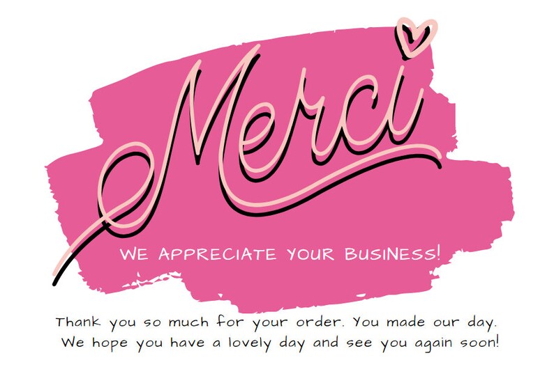 Merci Business Thank You - Etsy