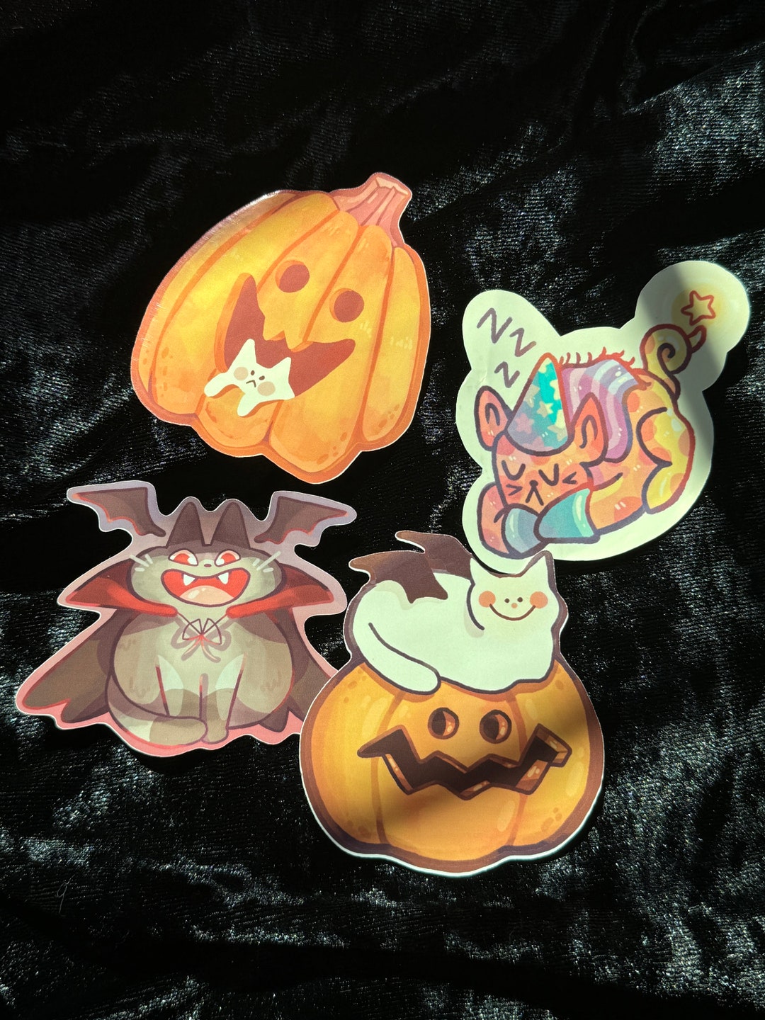 Spooky Cat Stickers - Etsy