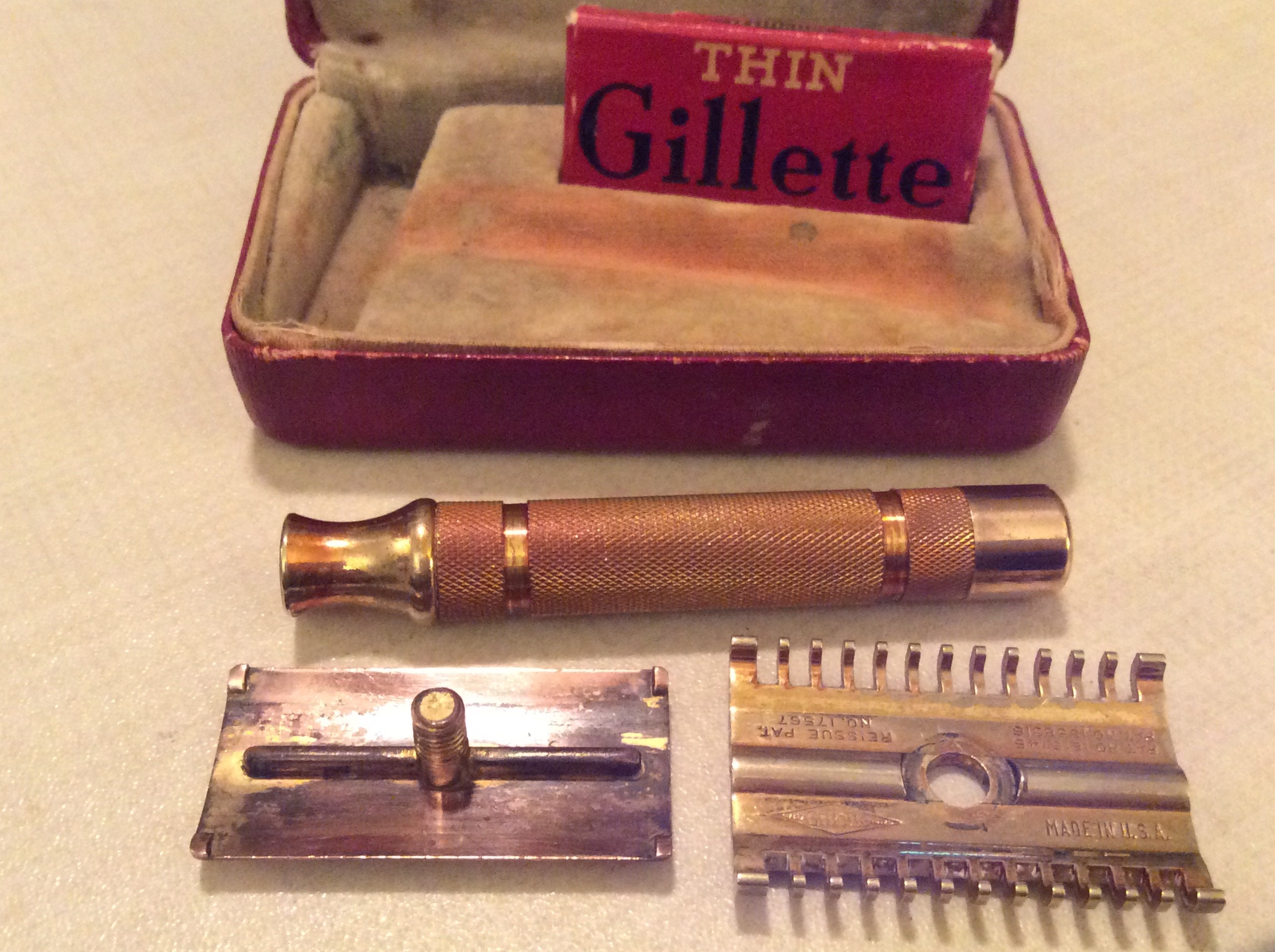 Gillette Long Comb new Type Safety Razor in Case - Etsy