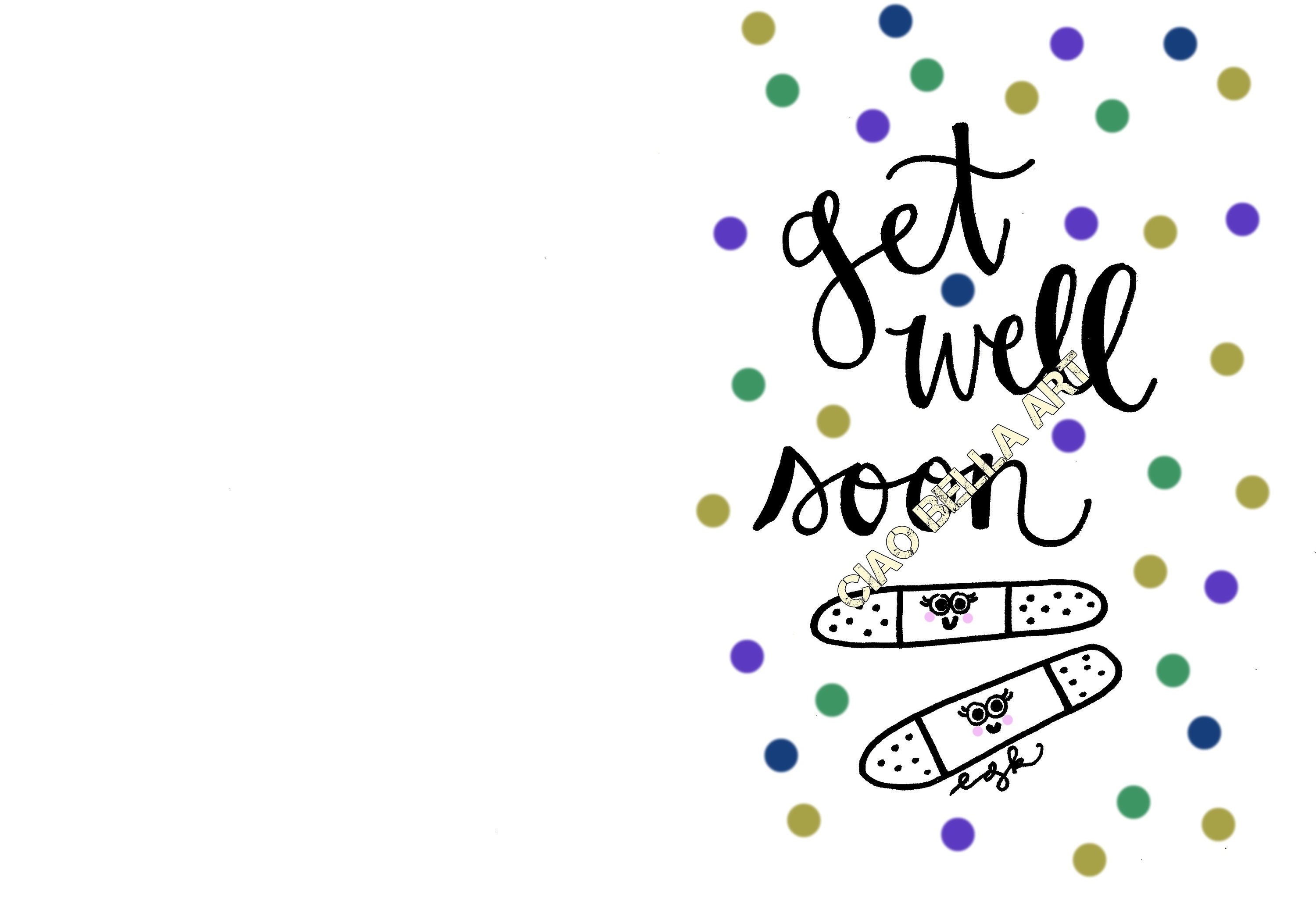 Printable Hand-lettered Get Well Soon Card - Etsy