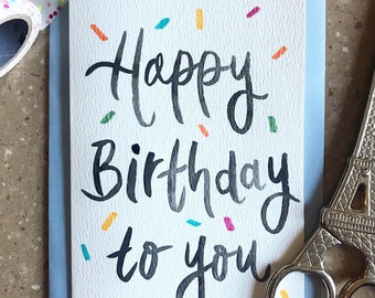 Confetti Birthday Card - Etsy
