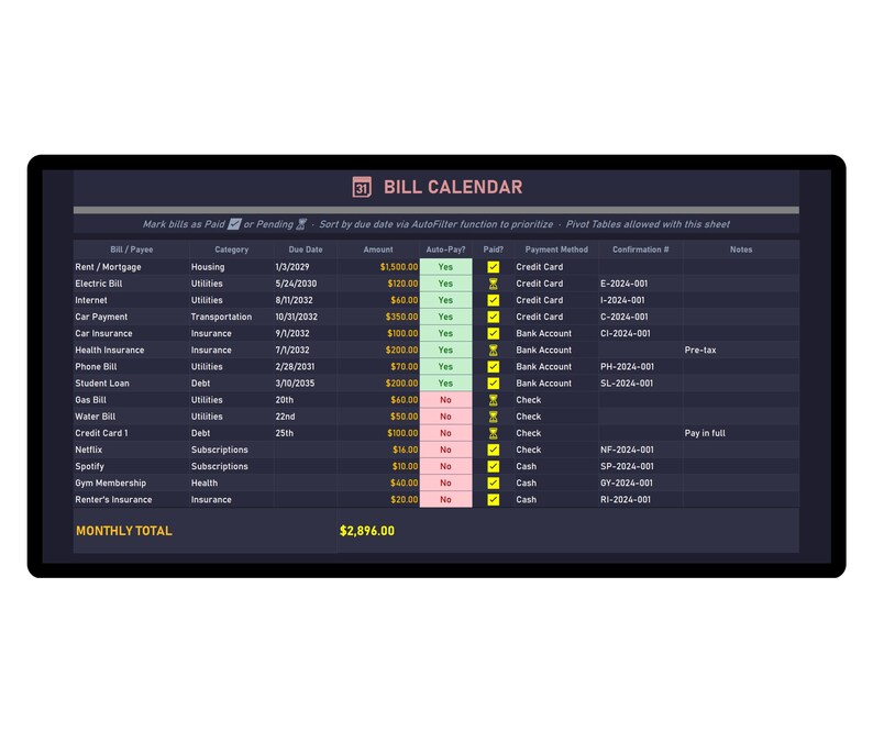 2026 Excel Budget Spreadsheet | Monthly Budget Planner, Expense Tracker ...