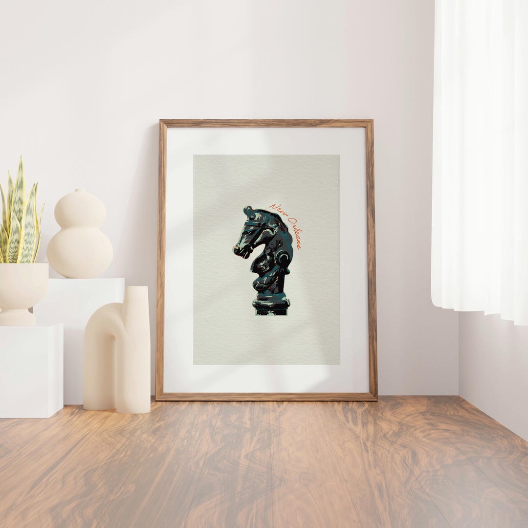 New Orleans Art Print: French Quarter Horse Hitching Post - Etsy