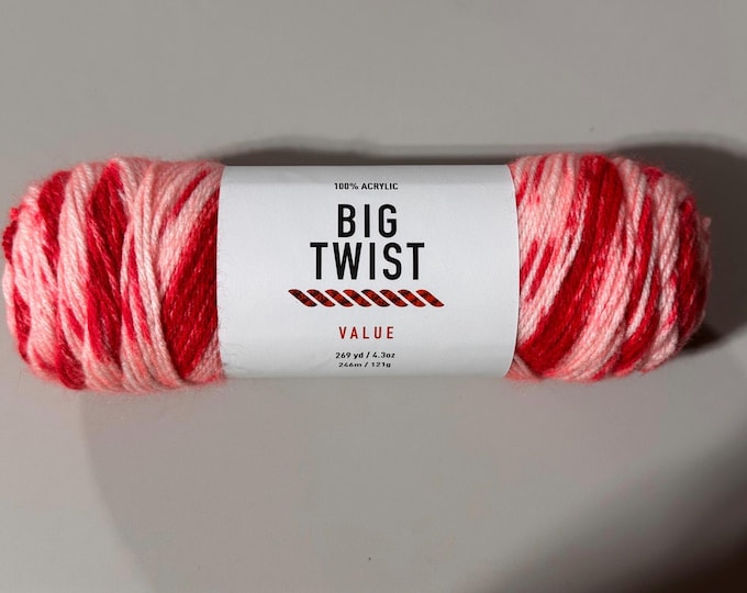 Big Twist Value Yarn - Peppermint Ribbon - Etsy