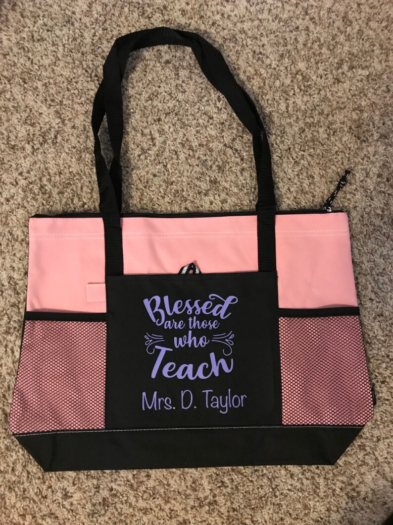 Personalized Teacher Bag With Name, Blessed Are Those Who Teach ...