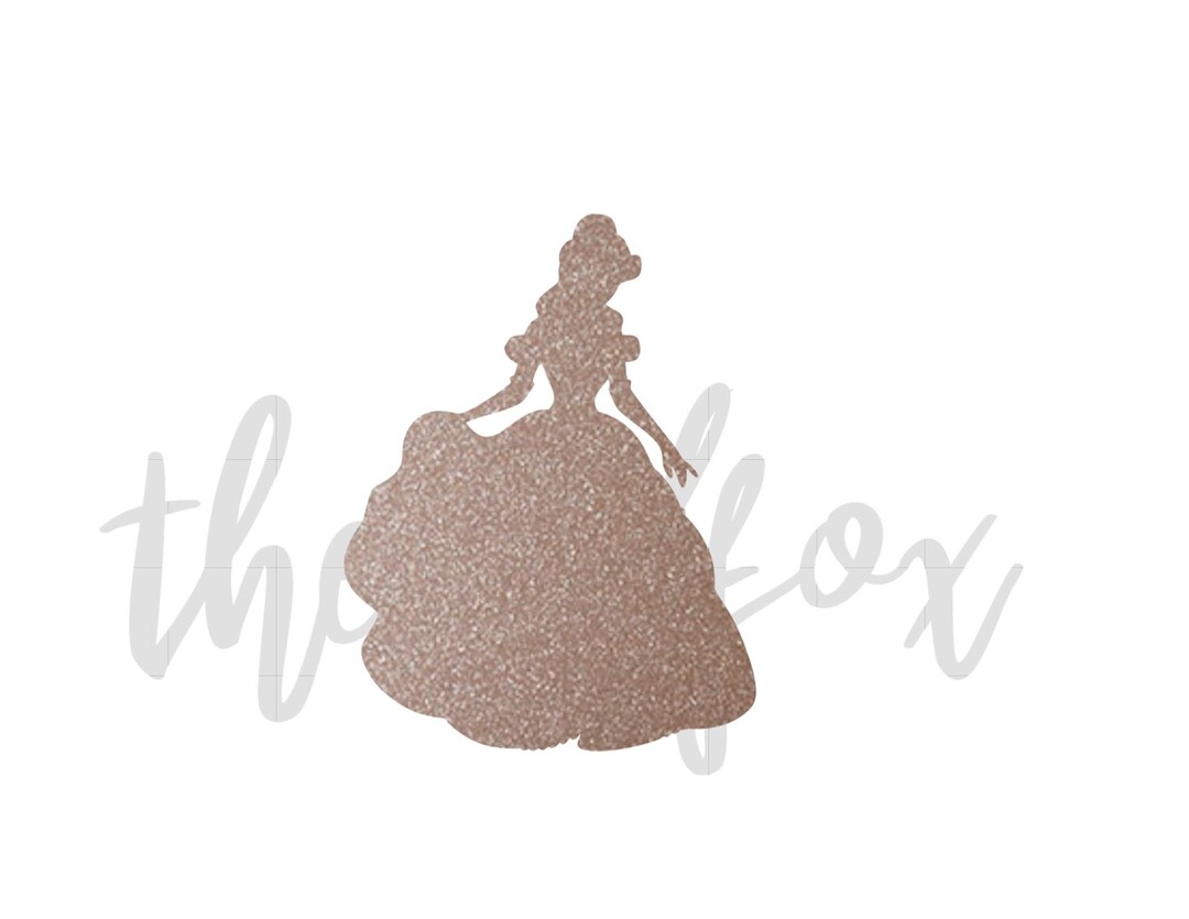 Princess Belle Ball Gown Vinyl Decal, Beauty and the Beast, Tale as Old ...