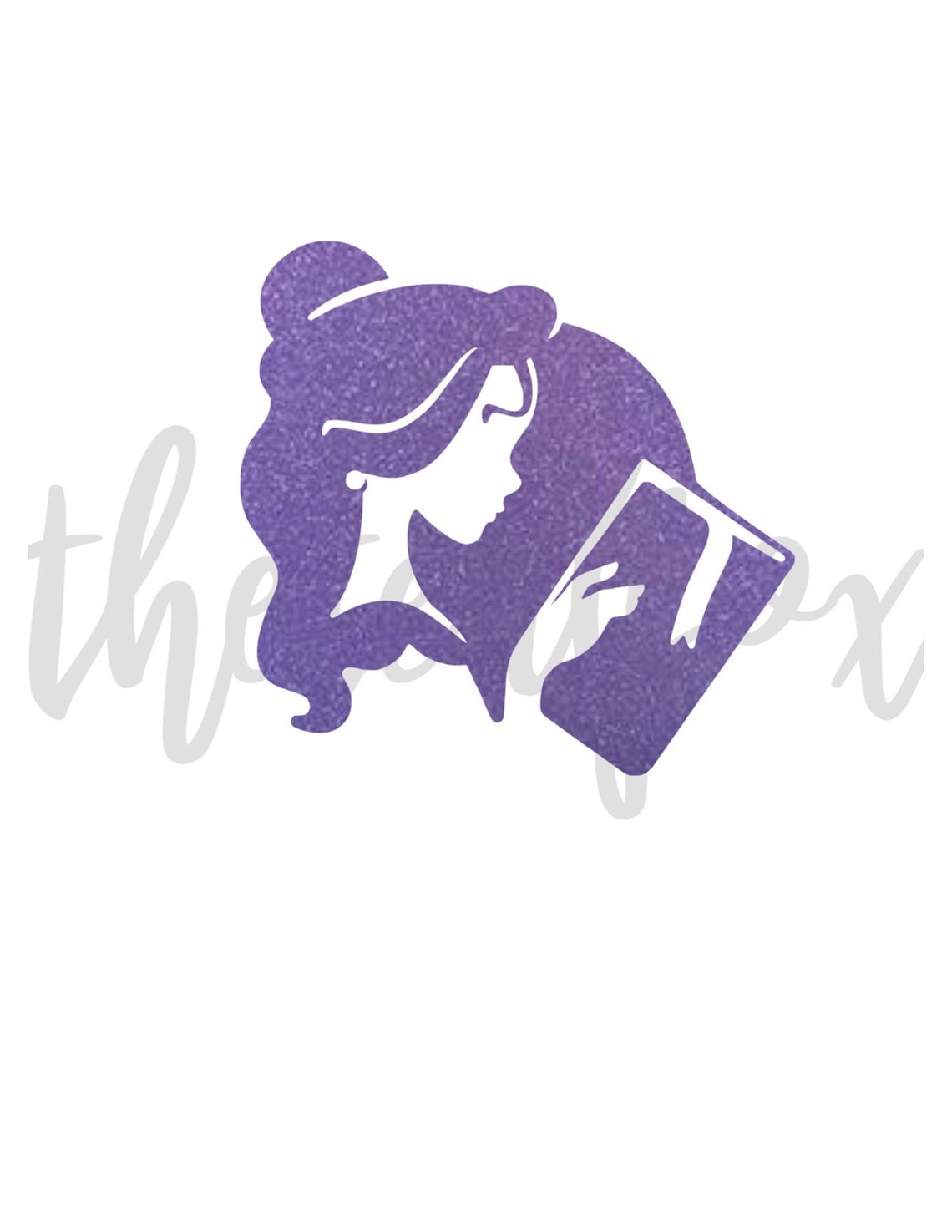 Princess Belle Reading a Book Vinyl Decal Beauty and the - Etsy