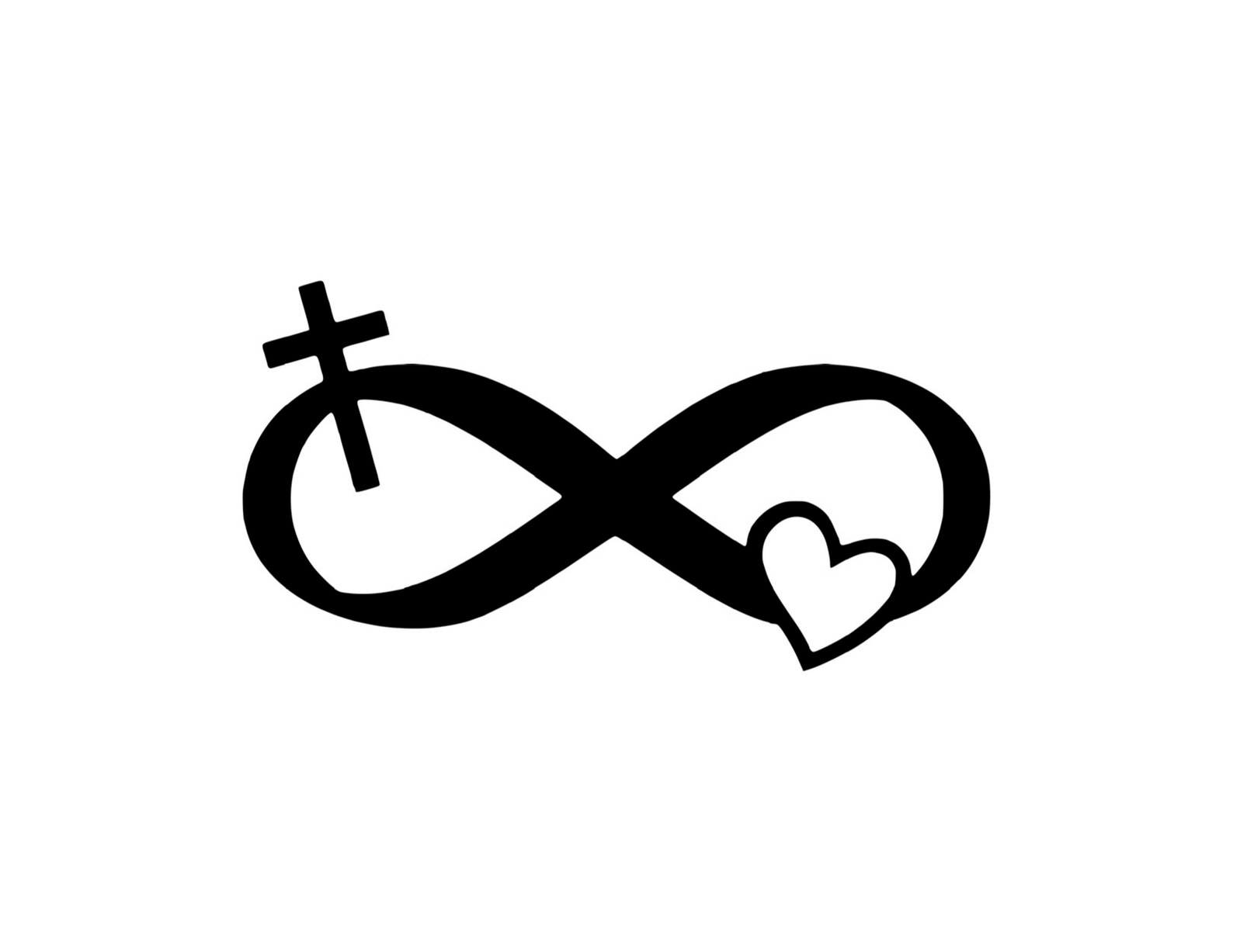 Infinity Cross Heart Vinyl Decal Car Laptop Window Yeti - Etsy