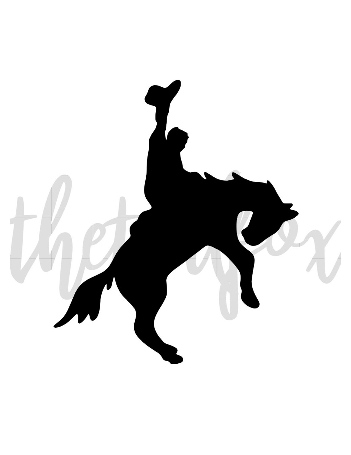 Cowboy Bucking Bronco Horse Rodeo Vinyl Decal, Car, Laptop, Yeti ...