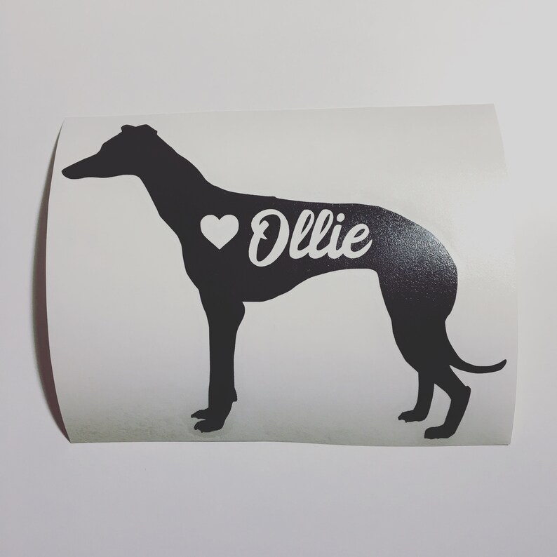 Custom Greyhound Decal | Dog Decal | Car Decal | Greyhound Sticker ...