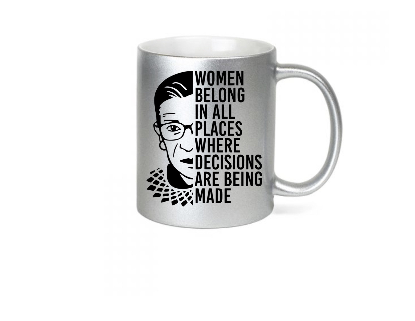 Ruth Bader Ginsburg Metallic RBG 11 15 Oz Ceramic Coffee Tea - Etsy