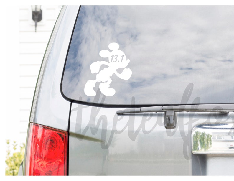 Run Disney Marathon and Half Marathon Mickey Vinyl Decal | Car Decal ...