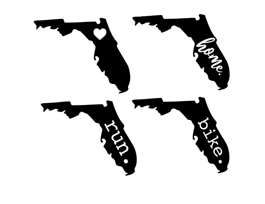 Florida State Pride Decal | Run Decal | Bike Decal | Florida Home Decal ...