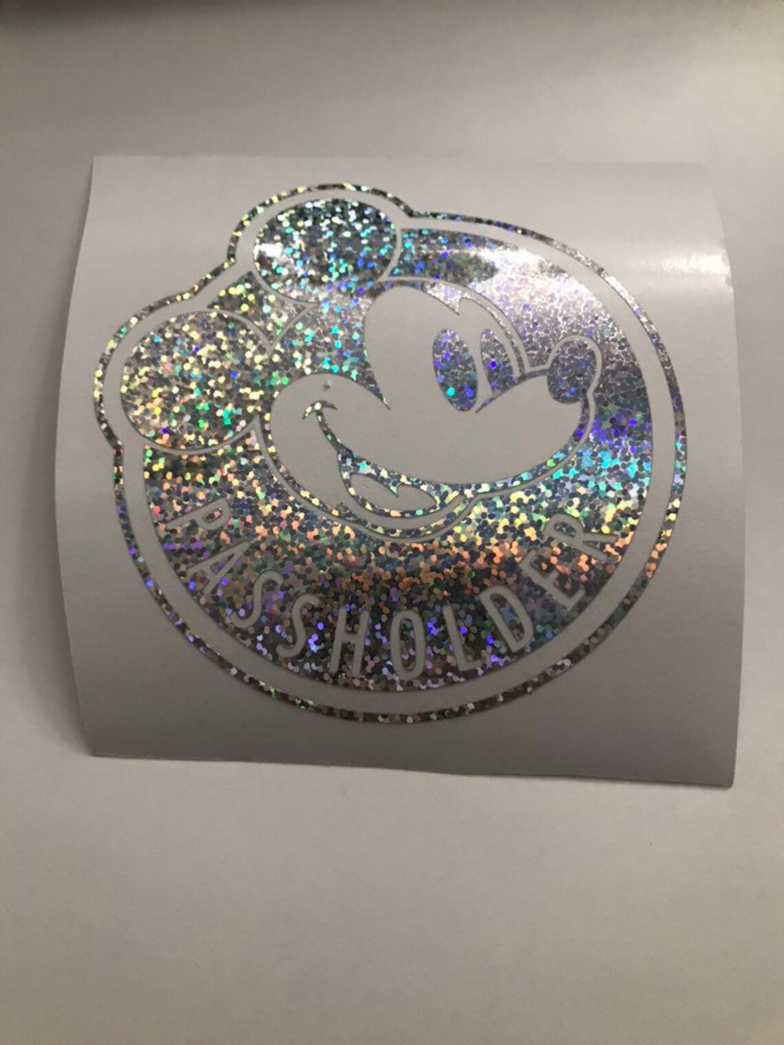 Disney Passholder Vinyl Decal Holographic Glitter Car Decal - Etsy