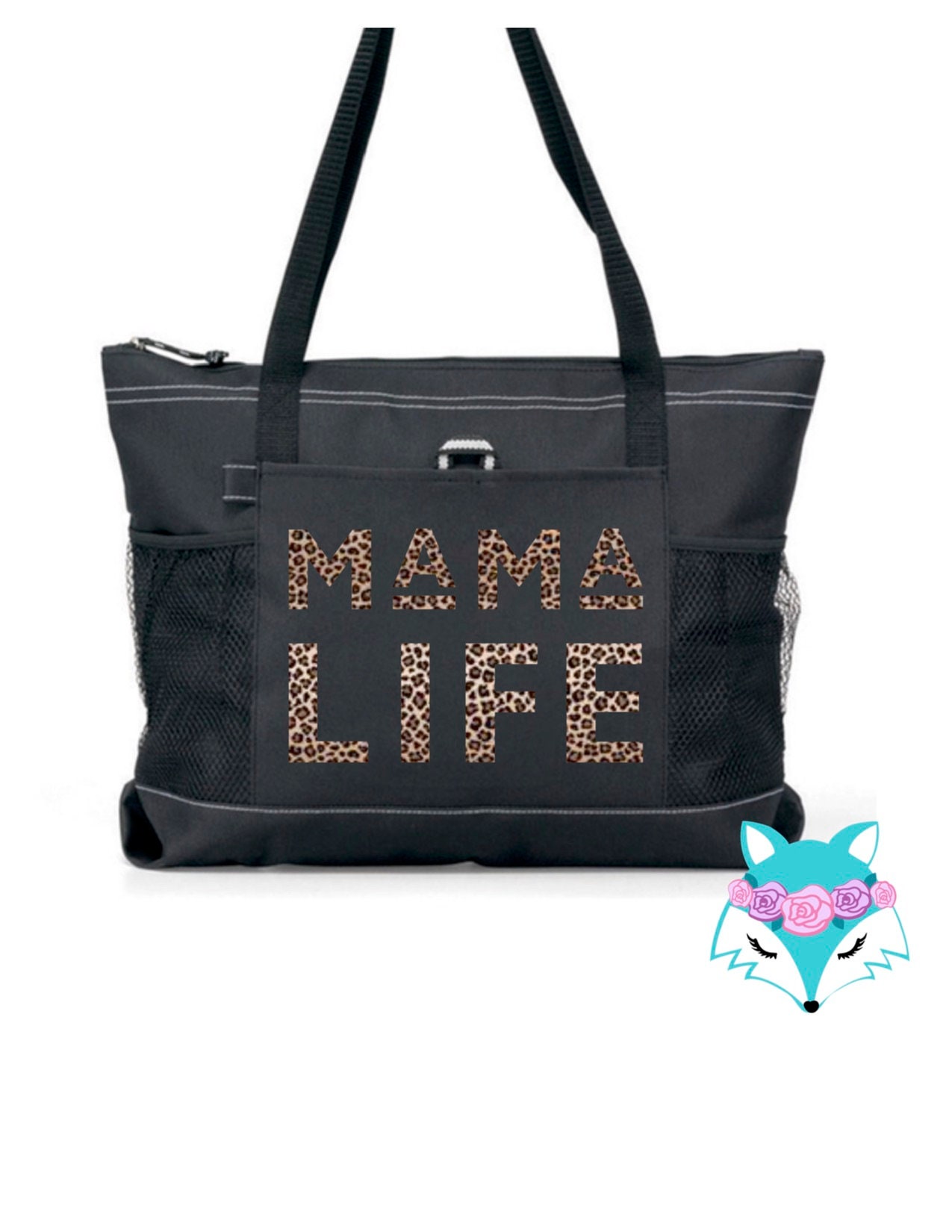 Mama Life Leopard Print Tote Bag, Mother's Day Gift, Mom, Mommy, Wife ...