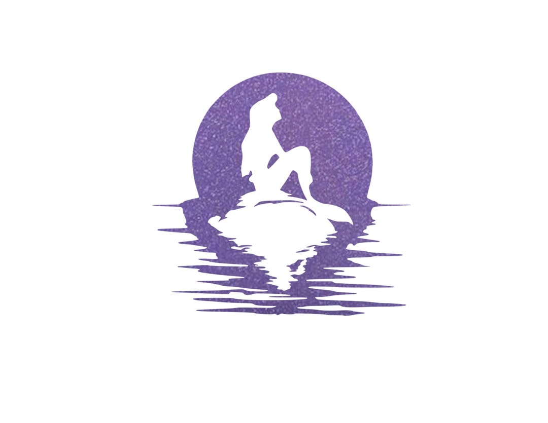 Glitter Princess Ariel Vinyl Decal, Car, Window Sticker, Yeti, Tumbler ...