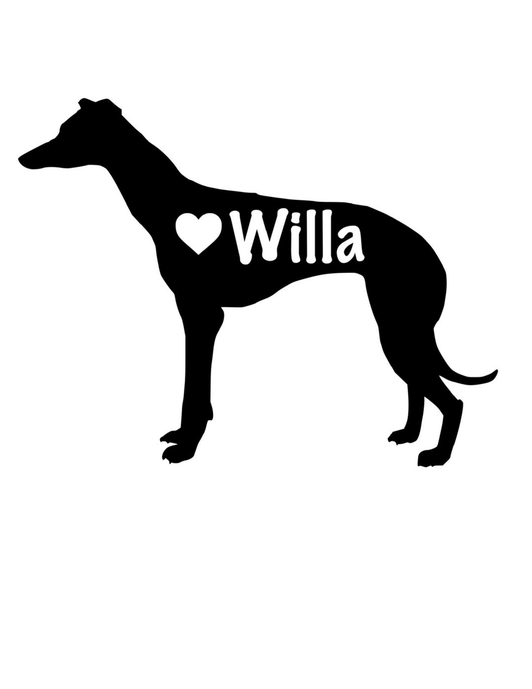 Custom Greyhound Decal | Dog Decal | Car Decal | Greyhound Sticker ...
