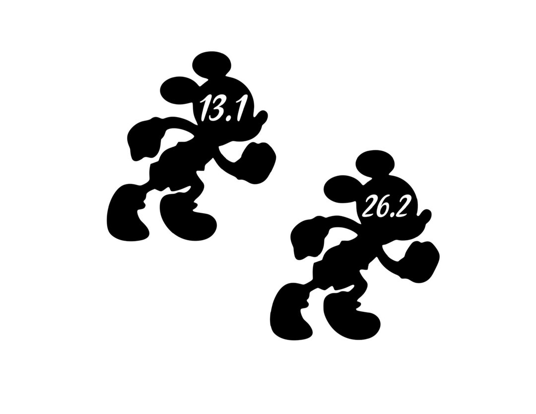 Run Disney Marathon and Half Marathon Mickey Vinyl Decal | Car Decal ...