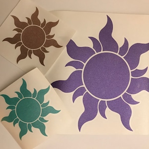 GLITTER Rapunzel Sun Disney Decal | Car Decal | Princess Decal | Window ...