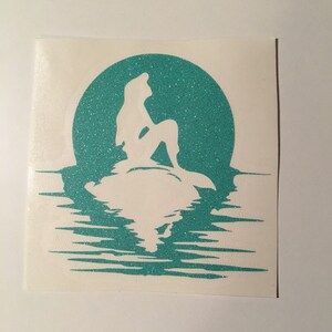 Glitter Princess Ariel Vinyl Decal, Car, Window Sticker, Yeti, Tumbler ...