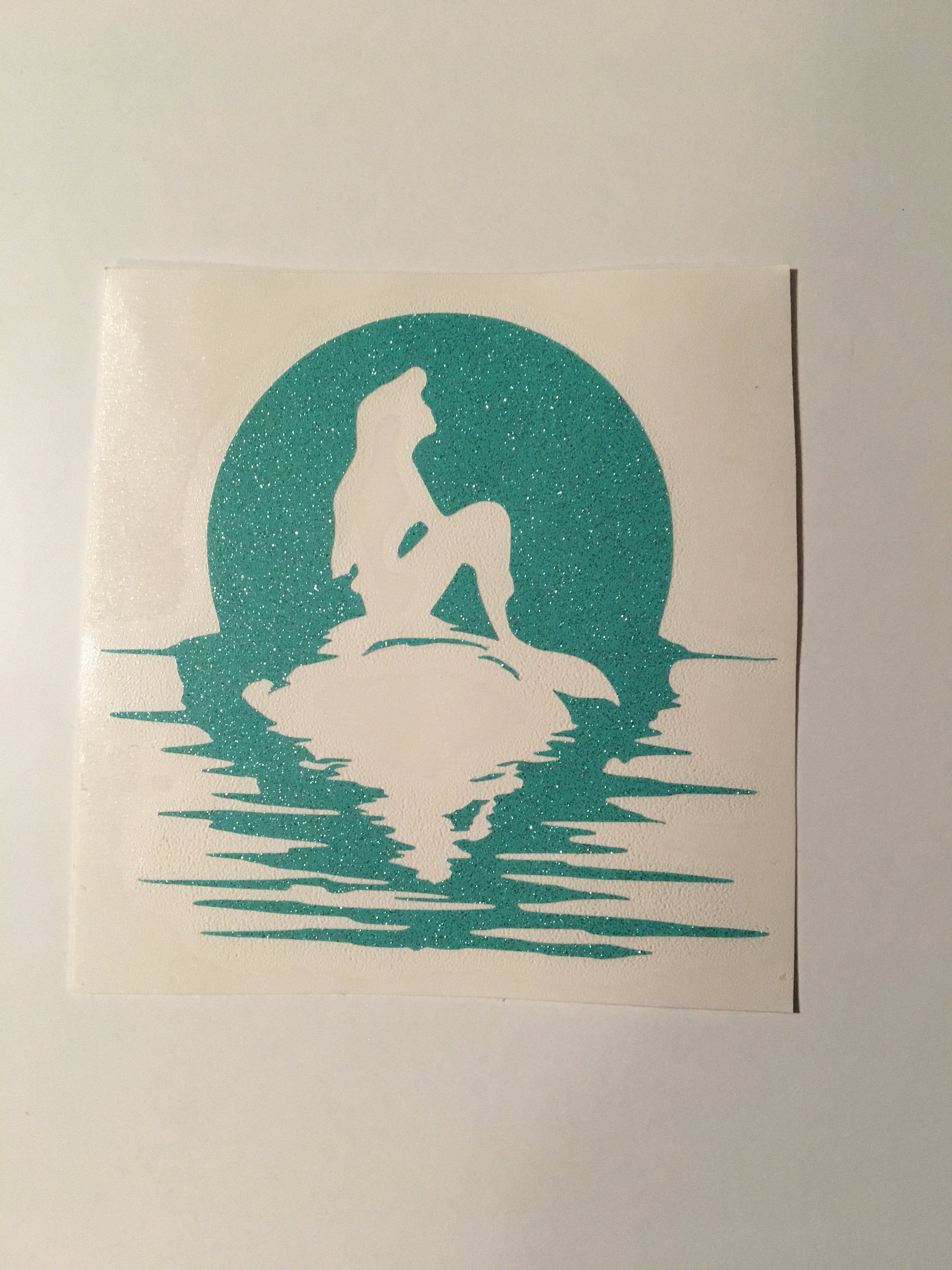 Glitter Princess Ariel Vinyl Decal Car Window Sticker Yeti | Etsy