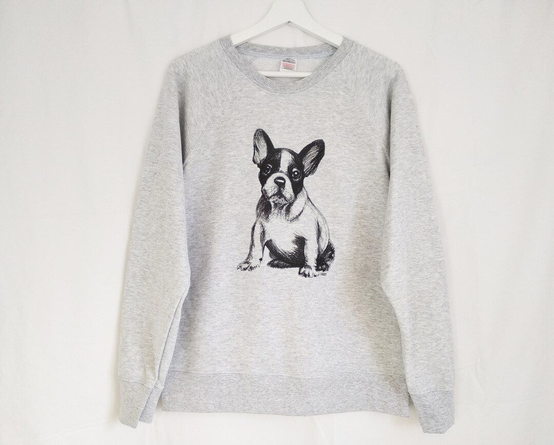 Bulldog Frenchie Sudadera de mujer Suéter raglan de manga larga con ...