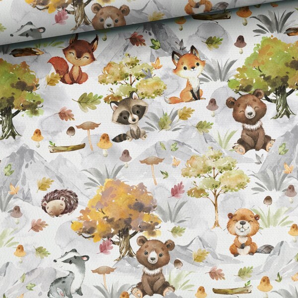 Woodland Nursery Fabric - Etsy